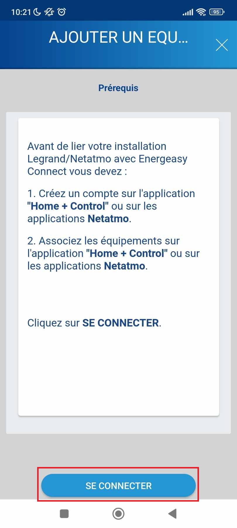 [EConnect 2] Comment ajouter un équipement Legrand/Netatmo sur l'application Econnect 2 – Centre ...